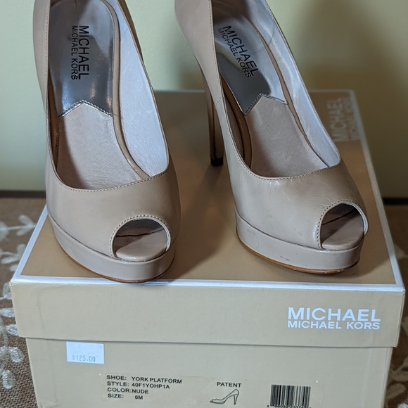 MICHAEL Michael Kors | Shoes | Mk Nude Platform Peep Toe Pumps | Poshmark